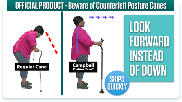 Campbell Posture Cane™ - The Ingenious Walking Cane That Allows You To ...